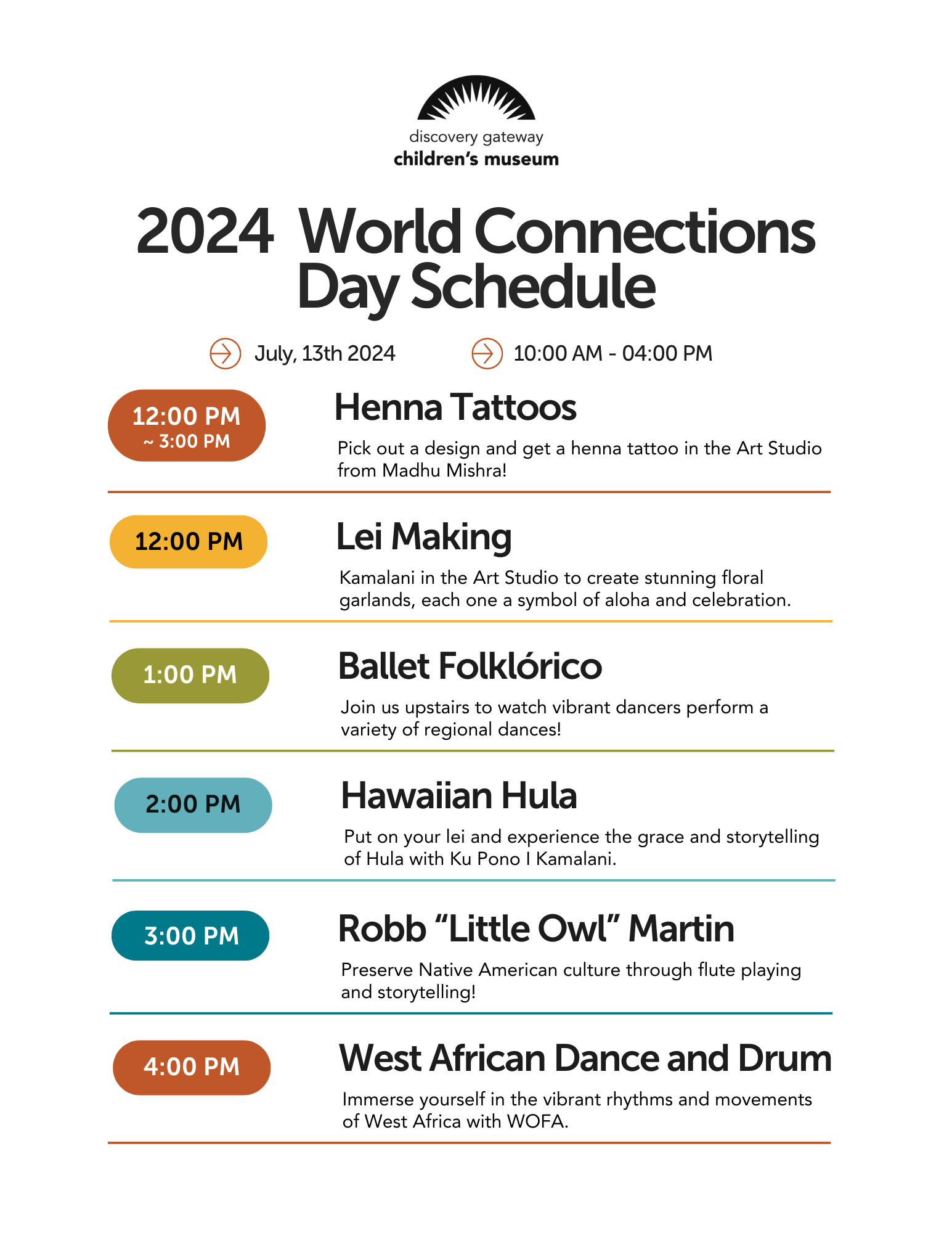 World Connections Day 2024 – Discovery Gateway Children's Museum