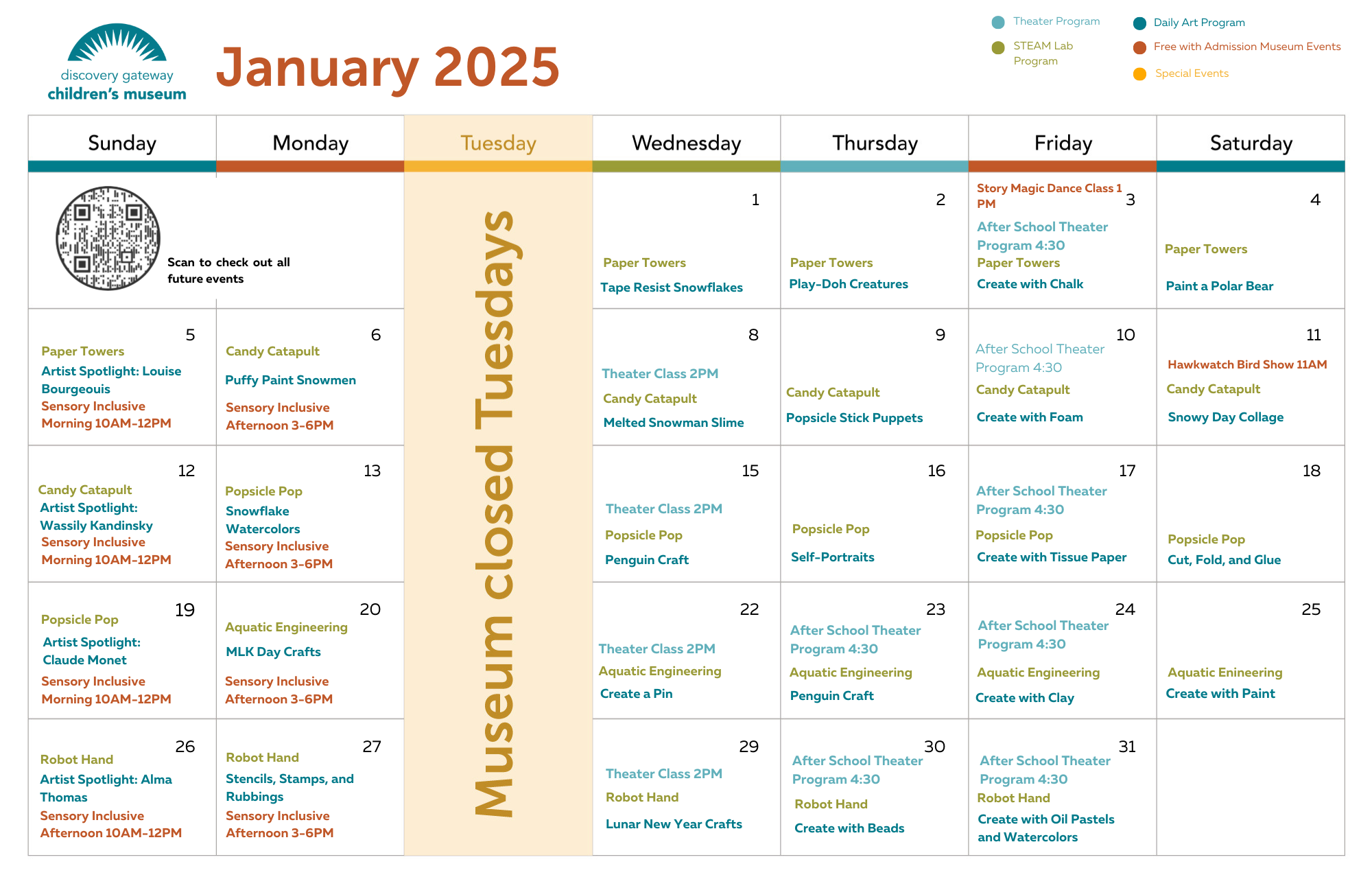 Calendar – Discovery Gateway Children's Museum