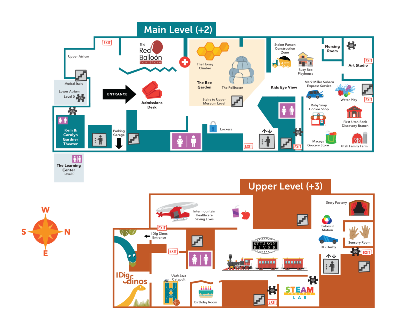 Exhibits Map – Discovery Gateway Children's Museum